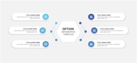 Premium Vector Six Steps Options Round Infographic Template Design