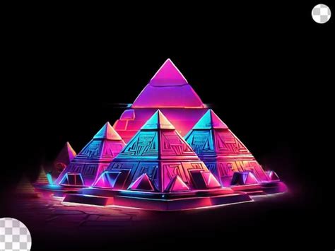 Festa Da Noite Do Egito Com Luz Eon Brilhando Em Parament Png