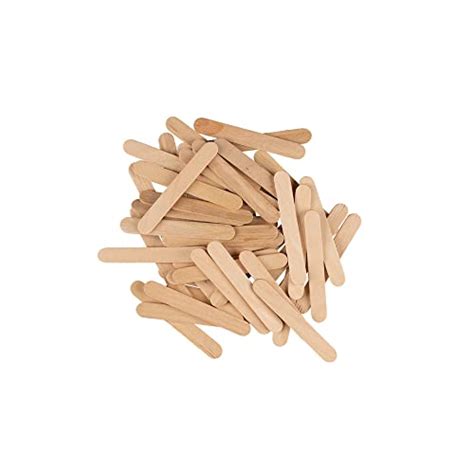 Craft County Natural Wood Craft Sticks Popsicle Ice Cream Coffee Stirrers For Beverages Art