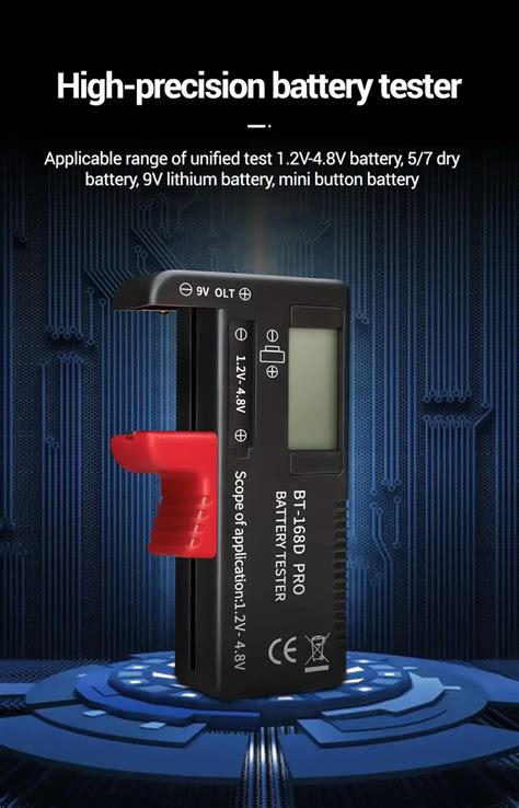 Bt 168 Pro 디지털 리튬 배터리 용량 테스터 체크 무늬 부하 분석기 디스플레이 Aaa Aa 버튼 셀 범용 테스트 확인