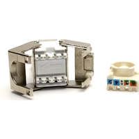 100 181 24 Excel Cat6A FTP Screened Low Profile Keystone Jack Toolless Silver Box 24