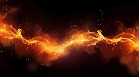Un Fuego Con Llamas Y Un Fondo De Las Palabras Fuego Vector Premium