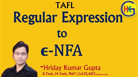 Regular Expression To Epsilon Nfa Youtube