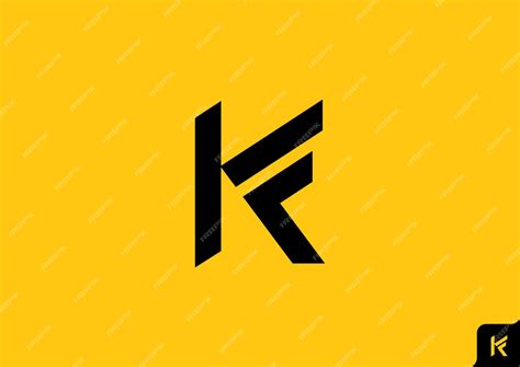 Premium Vector Letter K Kf Logo Design With Abstract Geometry Concept