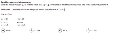 Solved Provide An Appropriate Response Find The Critical
