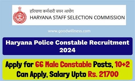Hssc Map Recruitment 2024 Apply For 66 Male Constable Posts