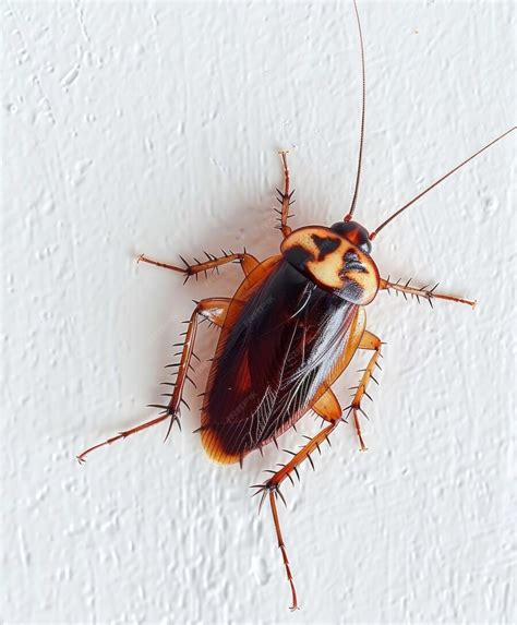 Cockroach Isolated On White Wall Premium Ai Generated Image