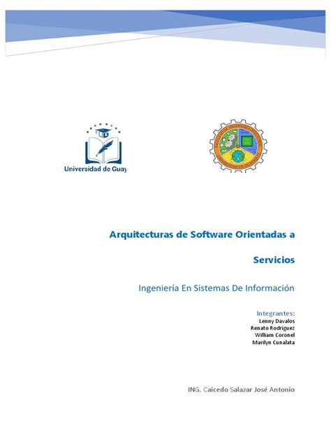 Soa Arquitecturas Pdf Arquitectura Orientada A Servicios Software