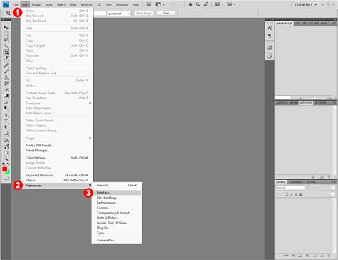 Как поменять язык в Адобе Фотошоп