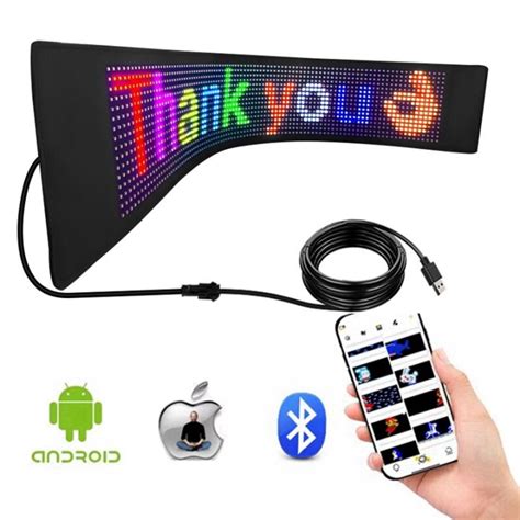 Bluetooth APP Control DIY LED Display Screen Panel Multiple Languages Message Scrolling Sign