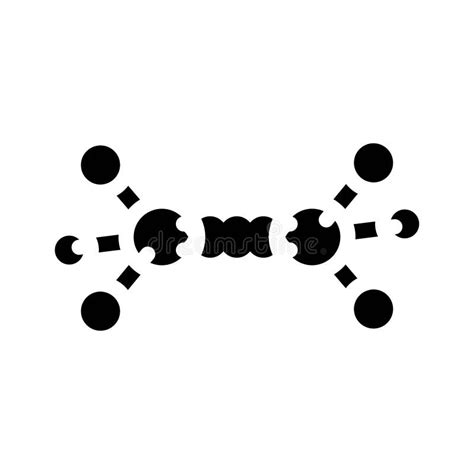 Model Molecular Structure Glyph Icon Vector Illustration Stock Vector Illustration Of
