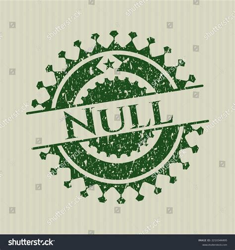 Green Null Rubber Seal Grunge Texture Stock Vector Royalty Free Shutterstock
