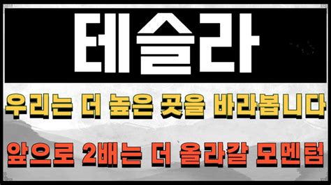 테슬라 주가전망 주가 급등 앞으로 2배는 더 올라갑니다 Youtube