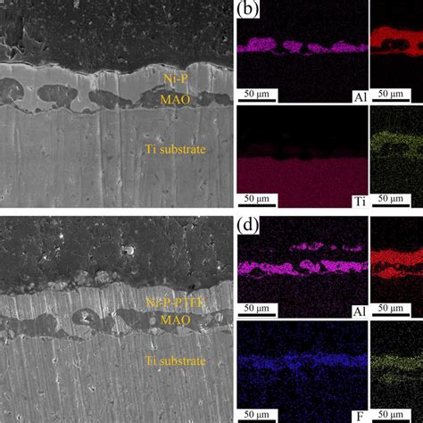 Cross Sectional Morphologies And Corresponding Eds Elemental Maps Of