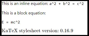 Javascript React Katex Parses Equation Blocks But Doesn T Render Stack Overflow
