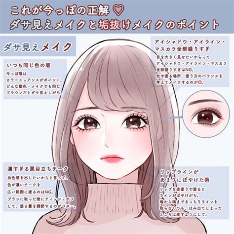 これが今っぽメイクの正解♡やりがち「ダサ見え」メイクvs「垢抜け」メイク徹底比較！ モデルプレス