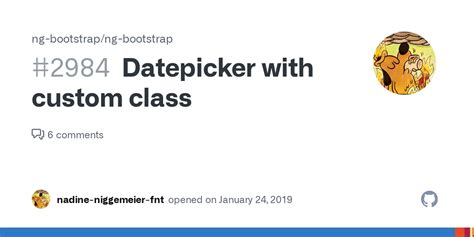 Datepicker With Custom Class Issue Ng Bootstrap Ng Bootstrap