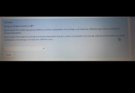 solved let u v and w be vectors in rn a 3 marks prove
