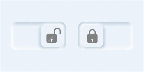 Premium Vector Vector Neumorphic Style Lock And Unlock Toggle Button