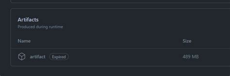 Delete Expired Artifact From Action Build · Community · Discussion