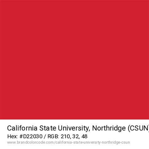 California State University Northridge Csun Brand Color Codes