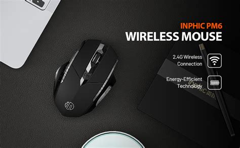 Inphic Wireless Mouse 700mah Large Ergonomic Rechargeable 2