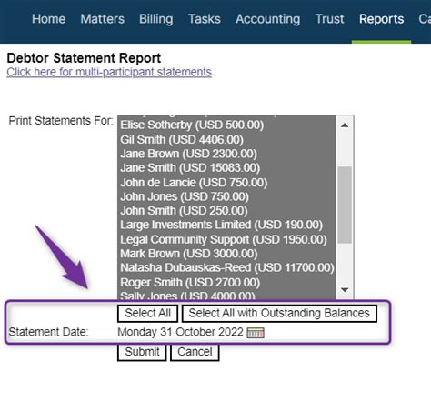 Producing Debtor Statements Help Center
