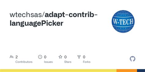 GitHub Wtechsas Adapt Contrib LanguagePicker