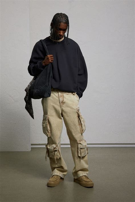 Sepraná Mikina Oversized Fit Černá MuŽi Handm Cz
