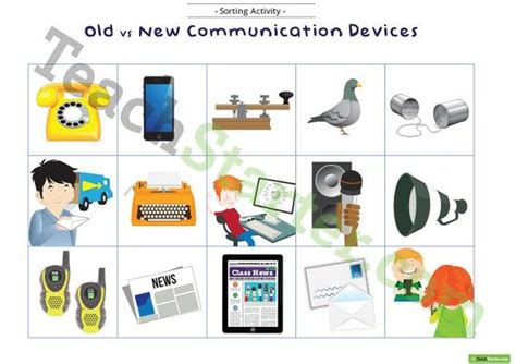 Old Vs New Communication Devices Sorting Activity Teach Starter