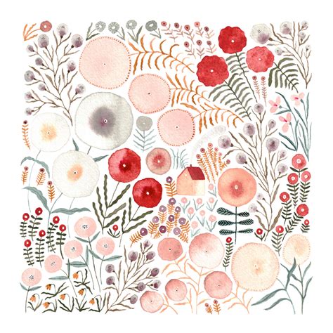 Illustration Artistiques Claudia Voglhuber Flower Field Europosters