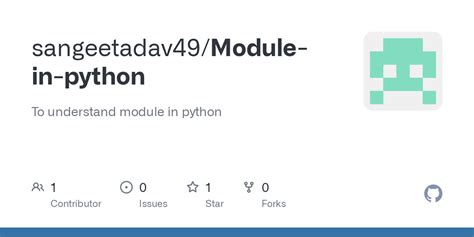 GitHub Sangeetadav Module In Python To Understand Module In Python