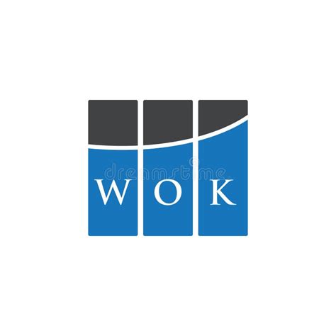 Wok Letter Logo Design On White Background Wok Creative Initials