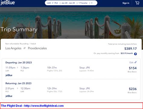 Jetblue Los Angeles Providenciales Turks And Caicos 389 Basic Economy 469 Regular