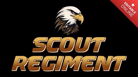 Scout Regiment Logotipo Da Eagle Gerador De Efeitos De Texto