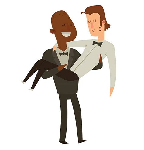 Black Gay Men Cartoon Illustrations Royalty Free Vector Graphics