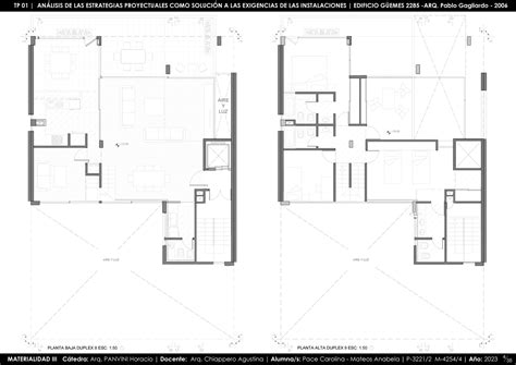 Plano Edificio Guemes 3 Analisis De Estrategias Proyectuales 24 L E L E L E L E Planta Alta