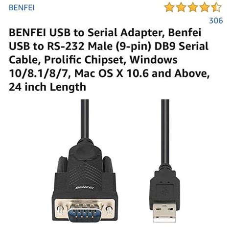 306 Reviews Benfei Usb To Serial Adapter Benfei Usb To Rs 232 Male 9