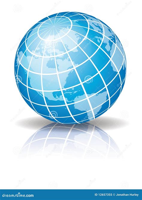 Blue Globe 2 Stock Vector Illustration Of Earth Sphere 12657355
