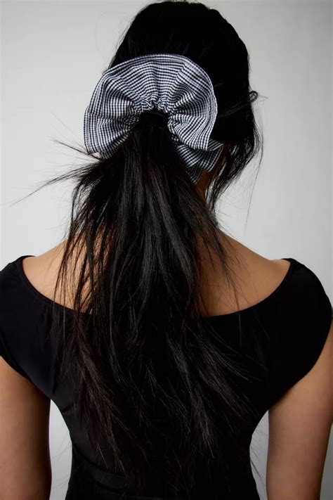 Gingham Ruffle Scrunchie Urban Outfitters