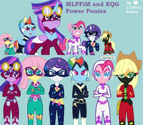 Mlp And Eqg As Power Ponies In My Style By Izzysingz On Deviantart