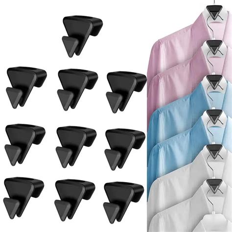 공간 절약 옷걸이 후크 10 Pcs 삼각형 옷 걸이 커넥터 후크 옷장 공간 절약 도구 홈 옷장 주최자 Aliexpress