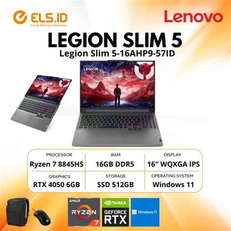 Jual Lenovo Legion Slim Ahp Ryzen Hs Gb Ssd Gb Rtx Fhd Di Seller Els