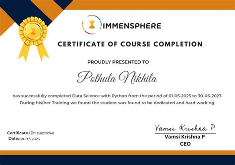 Nikhila Pothula On Linkedin Im Happy To Share That Ive Obtained A