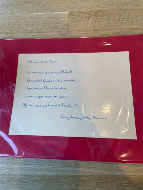 😍 Net Een Gedicht Gekregen Van Leuke Restaurant Contrast