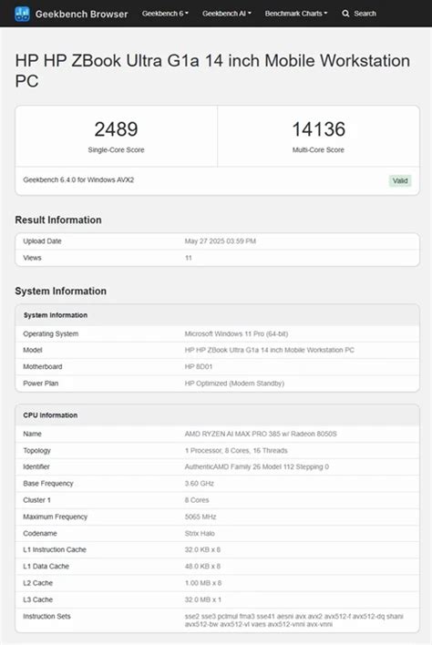Amd Ryzen Ai Max Pro Geekbench Strix Halo