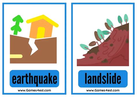Free Earthquake Flashcards Games4esl
