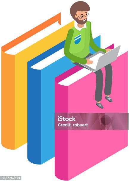 도서관 아이콘 책장에서 책을 읽는 학생 책이 있는 책장 근처에 서 있는 서점에서 남자 가정의 방에 대한 스톡 벡터 아트 및 기타 이미지 가정의 방 개념 교과서