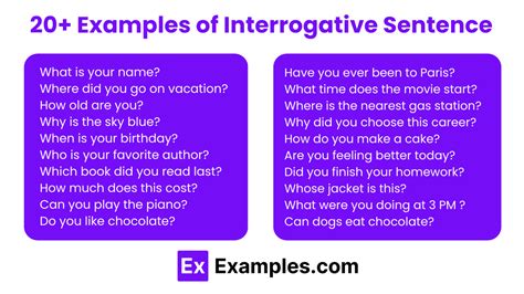 Interrogative Sentence 40examples Structure Pdf