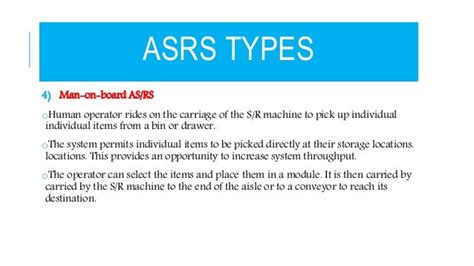 Automatic Storage Retrieval System Asrs